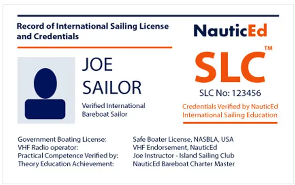 International Sailing License and Credentials (SLC) - Mandurah Yacht ...